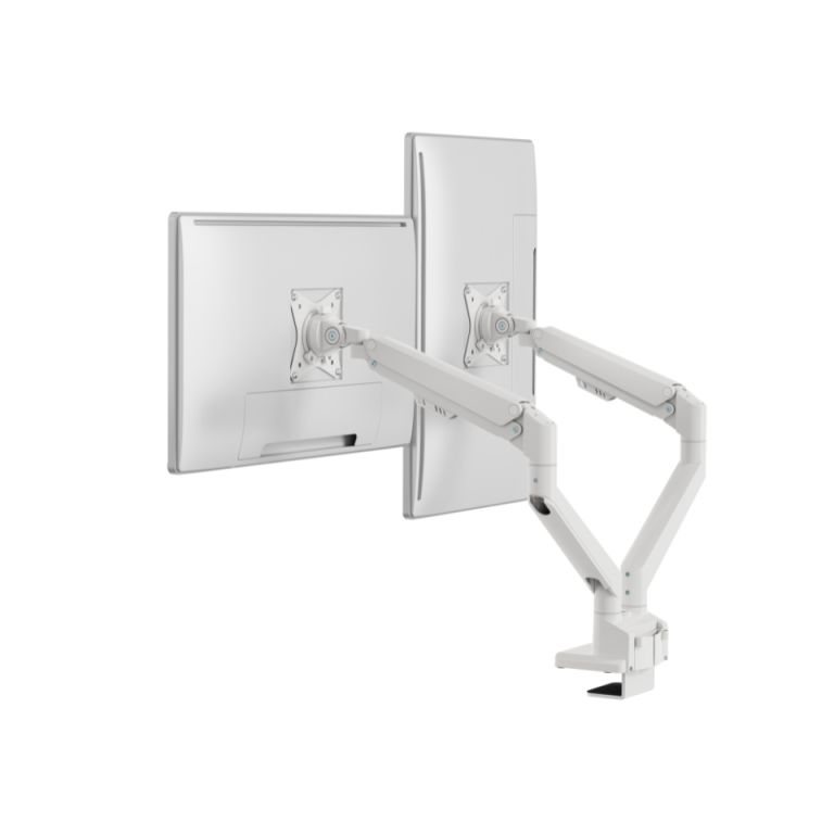 Dual Monitor Thin Gas Spring Monitor Arm with USB Ports - the Aryl
